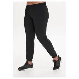 Sweathose Q BY ENDURANCE "MAIA", Damen, Gr. 54, EURO-Gr&ouml;&szlig;en, schwarz, 86% Polyester, 14% Elasthan, unifarben, lang, Hosen Sweathose, mit praktischem Dehnbund