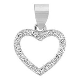 Adelia&acute;s Kettenanh&auml;nger ADELIA ́S "eleganter Herz Anh&auml;nger aus 925 Sterling Silber", silber, Schmuckanh&auml;nger, Damen, Silber 925 (Sterlingsilber), Kettenanh&auml;nger