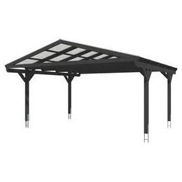 Skan Holz Doppelcarport SKANHOLZ "Westerwald", grau (anthrazit), B/H/T: 308cm x, Carports