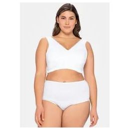 B&uuml;gelloser BH sheego, Damen, Gr. 120, Cup F, wei&szlig;, 95% Baumwolle, 5% Elasthan, BHs