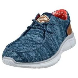 Sneaker Bugatti "Bugatti Sneaker Textil", Herren, Gr. 42, blau, braun, Textil, Schuhe Sneaker
