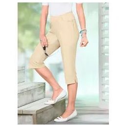 Caprihose Classic Basics, Damen, Gr. 38, Normalgr&ouml;&szlig;en, beige, 100% Polyester, unifarben, 3/4-L&auml;nge, Hosen Caprihose