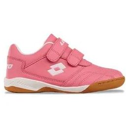 Hallenschuh Lotto, Kinder, Gr. 39, pink (fr.pink, wei&szlig;), Synthetik, mehrfarbig, Schuhe Hallenschuh, - mit nicht-f&auml;rbender Sohle