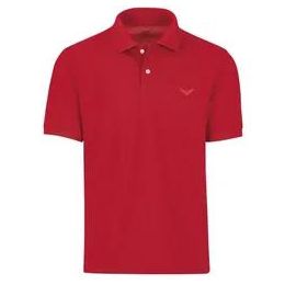 Poloshirt TRIGEMA "TRIGEMA Poloshirt DELUXE Piqu&eacute;", M&auml;dchen, Gr. 128, braun (kirsch), Piqu&eacute;, 100% Baumwolle, Basic, lang, ohne Ausschnitt, Shirts