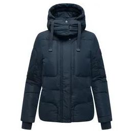 Steppjacke Navahoo "Zauberlicht 14", Damen, Gr. M (38), blau (navy), Obermaterial: 100% Polyester. Innenfutter: 100% Polyester. Wattierung: 100% Polyester. &Auml;rmelfutter: 100% Polyester, gerade h&uuml;ftbedeckend, hoch geschlossener Ausschnitt, eng Rippstrickb&uuml;ndchen, Jacken Steppjacke, Winterjacke mit abnehmbarer Kapuze und Fleece-Futter