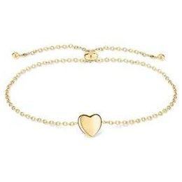 Armband Tamaris "Schmuck Geschenk Edelstahl Armkette Bold Hearts Herz", gold (gelbgoldfarben), Armb&auml;nder, Damen, 23cm, Edelstahl, Armband