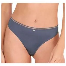 String s.Oliver "Pauline", Damen, Gr. 44/46, blau (jeansblau), Spitze, Obermaterial: 81% Polyamid, 19% Elasthan, Unterhosen String, mit feiner Spitze und weichem Microtouch-Material