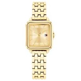 Quarzuhr Tommy Hilfiger "MIA", gold (goldfarben, goldfarben), Armbanduhren, Damen, Quarzuhr, Armbanduhr, Damenuhr, Edelstahlarmband, analog