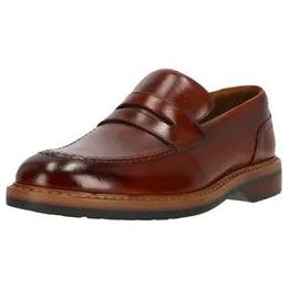 Slipper Clarks "Aldwin Step", Herren, Gr. 39,5, braun, Leder, Schuhe Slipper, mit bequemer D&auml;mpfung