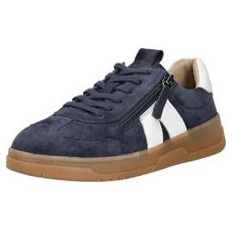 Sneaker Caprice "Caprice Sneaker Leder", Damen, Gr. 38, wei&szlig; (blau, wei&szlig;), Leder, Schuhe Sneaker