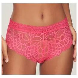 Slip Lascana "Cara", Damen, Gr. 40/42, pink, Spitze, Obermaterial: 87% Polyamid, 13% Elasthan, k&ouml;rpernah, Unterhosen Slip, aus dezent transparenter Spitze, anteilig aus recyceltem Material