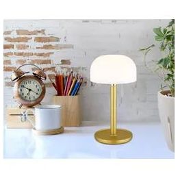 Globo LIGHTING LED Tischleuchte "NORMAN", gold (messingfarben matt), 1, 1 Stk., Leuchten, Akkutischleuchte auch f&uuml;r drau&szlig;en, Zugschalter Kordel, Akkulampe, LED Tischleuchte