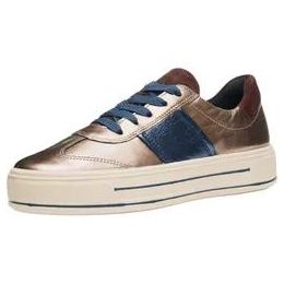 Sneaker Ara "Ara Sneaker Glattleder", Damen, Gr. 42, cashmere, Glattleder, Schuhe Sneaker