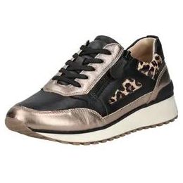 Sneaker Caprice "Caprice Sneaker Leder", Damen, Gr. 39, beige (taupe), Leder, Schuhe Sneaker