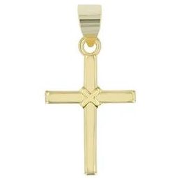 Adelia&acute;s Kettenanh&auml;nger ADELIA ́S "hochwertiger Kreuz Anh&auml;nger aus 925 Sterling Silber", gold, Schmuckanh&auml;nger, Damen, Silber 925 (Sterlingsilber), Kettenanh&auml;nger