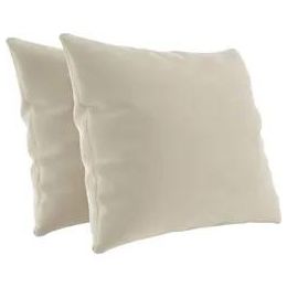 Sofakissen Home Affaire "Viva", beige (elfenbein), B:50cm H:50cm T:8cm, 100% Polyester, Polsterauflagen, Sofakissen, 2er Kissen-Set wahlweise in zwei Gr&ouml;&szlig;en