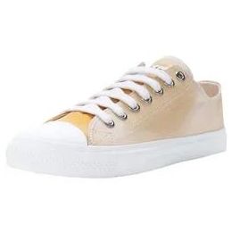 Sneaker Ethletic "Trainer White Cap Lo Cut", Damen, Gr. 41, beige (golden shine just wei&szlig;), Obermaterial: 100% Baumwolle; Sohle: 100% Naturkautschuk, Schuhe Sneaker, Keine Angabe