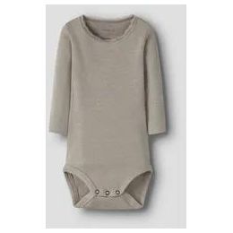 Langarmbody name it "NBFKAB LS BODY NOOS", Jungen, Gr. 50, N-Gr, satellite detail:melange, Jersey, Obermaterial: 57% Baumwolle, 38% Modal, 5% Elasthan, meliert, unifarben, normal, Rundhals, Bodys