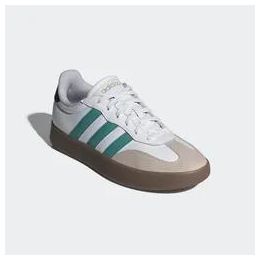 Sneaker Adidas SPORTSWEAR "BARREDA", Damen, Gr. 42, cloud wei&szlig;, powder teal, wonder aluminium, Leder, Synthetik, Schuhe Sneaker, inspiriert vom Design des Adidas handball spezial