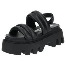 Riemchensandale Buffalo "Buffalo Sandalen Lederimitat", Damen, Gr. 40, schwarz, Lederimitat, Schuhe Riemchensandale