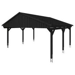 Skan Holz Doppelcarport SKANHOLZ "Fichtelberg", grau (anthrazit), B/H/T: 362cm x, Carports