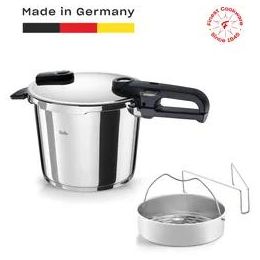 Schnellkochtopf Fissler "Vitaquick Edition", silber (edelstahl, silber), B:25,5cm H:22cm L:42,5cm &Oslash;:22cm, T&ouml;pfe, Schnellkochtopf, Made in Germany, mit gelochtem Einsatz