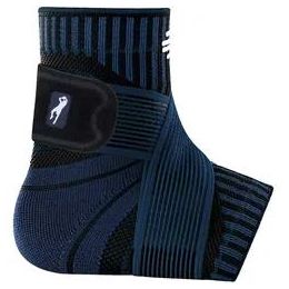 Sprunggelenkbandage Bauerfeind "Sports Ankle Support links", Gr. XS, blau (navy), Obermaterial: 57% Baumwolle, 41% Polyester, 2% Elasthan, Bandagen