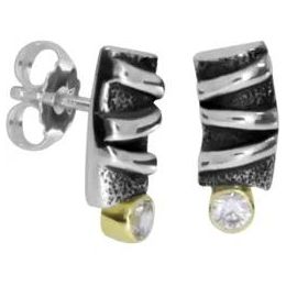 Paar Ohrstecker OSTSEE-SCHMUCK "OSTSEE-SCHMUCK Ohrstecker Emilia Ohrstecker Emilia", wei&szlig;, Ohrringe, Damen, 13 x 6mm, Silber 925 (Sterlingsilber)