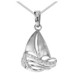 Kette mit Anh&auml;nger OSTSEE-SCHMUCK "OSTSEE-SCHMUCK Kette mit Anh&auml;nger Schiff" Gr. 60, silber, Halsketten, Damen, 60cm, Silber 925 (Sterlingsilber), L: 40