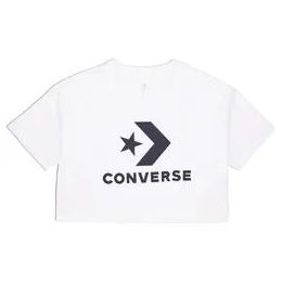 T-Shirt Converse "STAR CHEVRON BOXY T-SHIRT", Damen, Gr. L (40), wei&szlig;, Obermaterial: 100% Baumwolle, Shirts T-Shirt