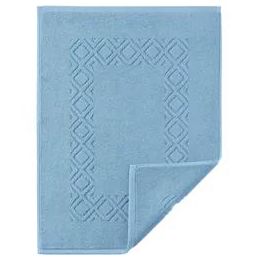 Badematte Egeria "Denver" Gr. 2, blau (himmelblau), H:8mm, Baumwolle, Badematten, Badematte
