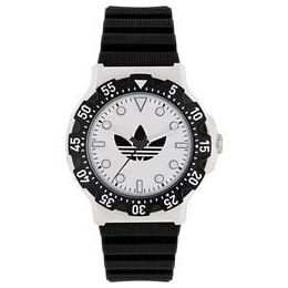 Quarzuhr Adidas ORIGINALS "DISCOVERER TWO", schwarz, wei&szlig;, Armbanduhren, Damen, Quarzuhr, Armbanduhr, Herrenuhr, Damenuhr, Silikonarmband, Leuchtzeiger