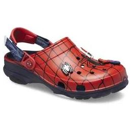 Clog Crocs "Spider Man All Terrain Clog K", Kinder, Gr. 34, blau (navy, rot), CrosliteTM, kontrastfarbene Details, Schuhe Clog, Sommerschuh, Sandale, Kinderschuh mit Spider-Man Motiv