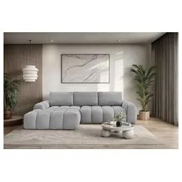 Ecksofa OTTO HOME "AZITA L-Form, 270 cm - OTTO. Verl&auml;ssliche Qualit&auml;t.", grau, B:270cm H:84cm T:166,5cm, 100% Polyester, Sofas, Ecksofa, wahlweise als Schlafsofa m. Bettkasten, Bubble-Optik, Topseller