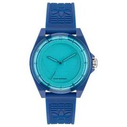 Solaruhr Adidas ORIGINALS "PROJECT FOUR SOLAR", blau, Armbanduhren, Damen, Quarzuhr, Armbanduhr, Herrenuhr, Damenuhr, Resinarmband
