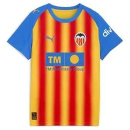 Trainingsshirt Puma "Valencia CF 25/26 Ausweichtrikot Jugendliche", M&auml;dchen, Gr. 164, gelb (sport gelb rot), 100% Polyester, regular fit, Rundhals, Shirts