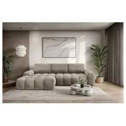 Ecksofa OTTO HOME "AZITA L-Form, 270 cm - OTTO. Verl&auml;ssliche Qualit&auml;t.", beige (taupe), B:270cm H:84cm T:166,5cm, 100% Polyester, Sofas, Ecksofa, wahlweise als Schlafsofa m. Bettkasten, Bubble-Optik, Topseller