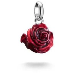 Charm-Einh&auml;nger Thomas Sabo "Charm Rose - Connect", bunt (silberfarben, rot), Charms, Damen, Silber 925 (recycelt)