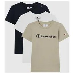 T-Shirt Champion "ICONS CONTRAST 3 pack Crewneck T-Shirt", Jungen, Gr. 80, nny, wht, ncb, Obermaterial: 100% Baumwolle, Rundhals, Shirts T-Shirt, f&uuml;r Kinder, sportlicher Stil, Kurzarm, Rundhalsausschnitt