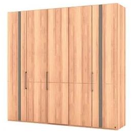 Dreht&uuml;renschrank Musterring "Sorrent, Kleiderschrank, teilmassiv Eiche", braun, B:250cm H:236cm, Schr&auml;nke, Dreht&uuml;renschrank, T&uuml;ren in Eiche massiv mit Absetzung in Schiefer, verschiedene Ma&szlig;e