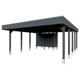 Skan Holz Doppelcarport SKANHOLZ "Friesland Set 14", grau (anthrazit), B/H/T: 254cm x, Carports