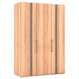 Dreht&uuml;renschrank Musterring "Sorrent, Kleiderschrank, teilmassiv Eiche", braun, B:150cm H:217cm, Schr&auml;nke, Dreht&uuml;renschrank, T&uuml;ren in Eiche massiv mit Absetzung in Schiefer, verschiedene Ma&szlig;e