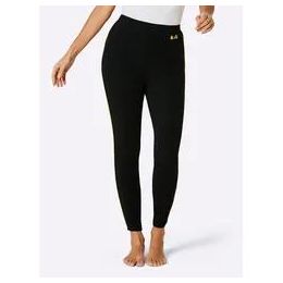 Leggings feel good, Damen, Gr. 48/50, Normalgr&ouml;&szlig;en, schwarz, 95% Baumwolle, 5% Elasthan, gemustert, mehrfarbig, unifarben, Hosen Leggings