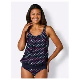 Tankini-Top feel good, Damen, Gr. 48, Cup C, pink (marine, magenta, bedruckt), Elasthan, Polyamid, Bikini-Oberteile