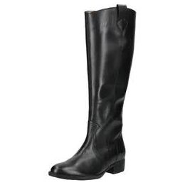 Bikerboots Gabor "Gabor Stiefel Glattleder", Damen, Gr. 40, schwarz, Glattleder, Schuhe Bikerboots