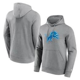 Kapuzenpullover Fanatics "Fanatics Hoodie Detroit Lions Primary Logo Graphic", Damen, Gr. L, grau, 80% Baumwolle, 20% Polyester, Pullover Kapuzenpullover