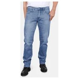 5-Pocket-Jeans HERO by John Medoox "Denver Fashion Regular Straight Stretch Jeans", Herren, Gr. 33, L&auml;nge 34, blau (lightblau denim), Denim/Jeans, 98% Baumwolle, 2% Elasthan, straight fit lang, Jeans 5-Pocket-Jeans, Straight Fit Casual Clean Wash Denim Jeans f&uuml;r Herren