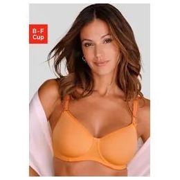 Minimizer-BH Nuance, Damen, Gr. 75, Cup B, orange, Microtouch, Obermaterial: 82% Polyamid (TACTEL), 18% Elasthan (LYCRA), BHs Minimizer-BH, mit B&uuml;gel & leichten Spacer-Schalen, mit verspielten Spitzentr&auml;gern