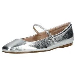 Riemchenballerina Dolce Vita "Dolce Vita Ballerinas Leder", Damen, Gr. 37, silber, Leder, Schuhe Riemchenballerina
