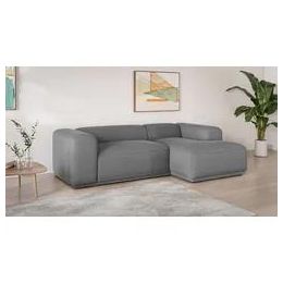 Ecksofa s.Oliver "EMMERIK Designersofa, L-Form mit Wellenfederung, B/T/H: 260/155/73 cm", grau (dunkelgrau), B:259,5cm H:73cm T:155cm, 100% Polyester, Sofas, Ecksofa, hoher Sitzkomfort, gem&uuml;tlich und modern, auch in Cord